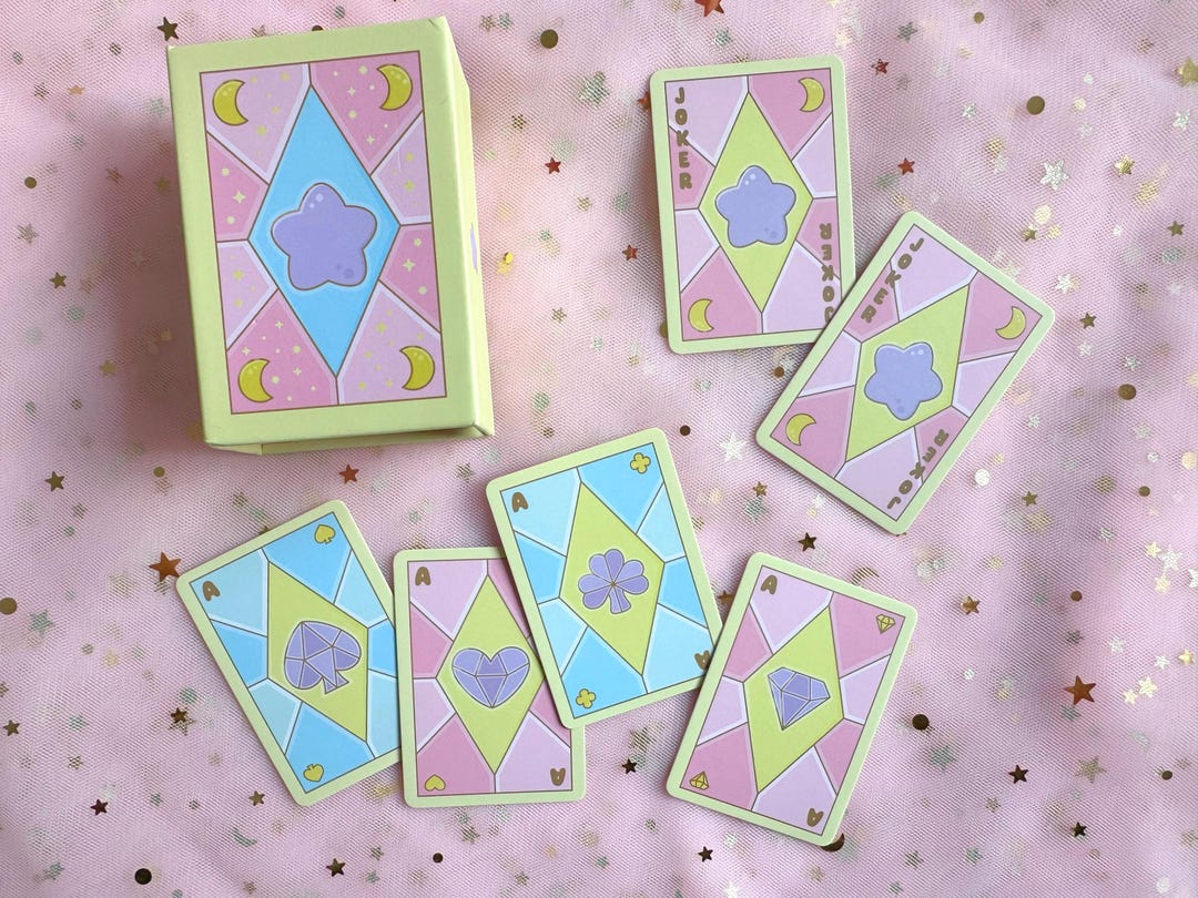 Aesthetic Mini Playing Cards | Cute Pastel Game Cards | Travel Sized ...