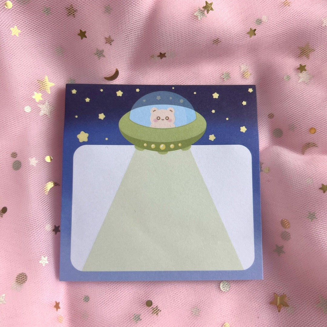 UFO Alien Abduction Kawaii Sticky Notes - Etsy
