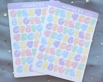 Number Stickers | Etsy India