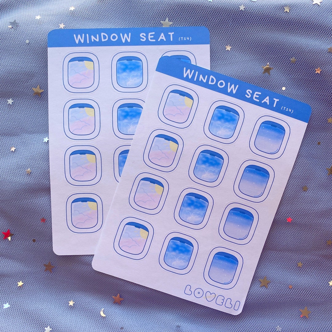 Window Seat Stickers | Travel Aesthetic | Travel Journal, Bullet ...