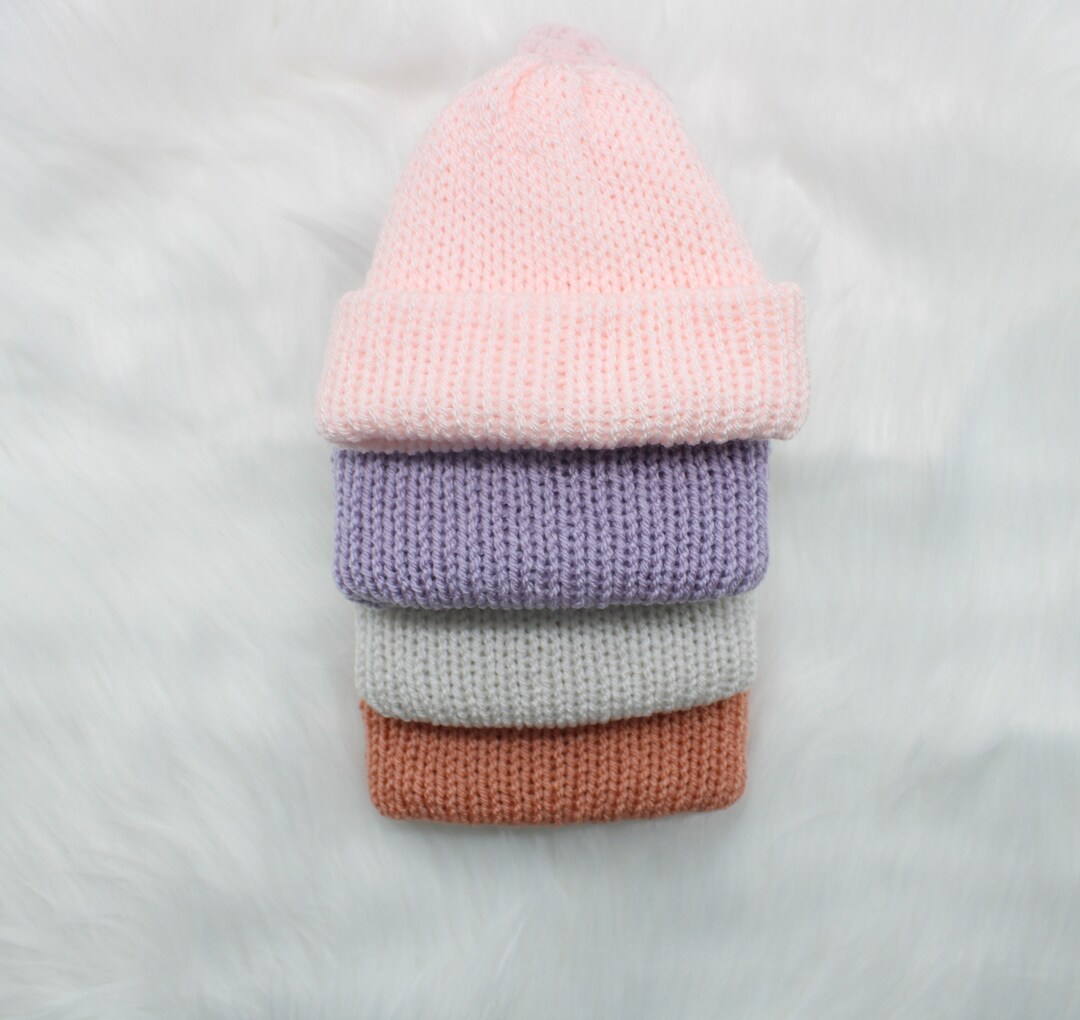 Knit Baby Hat Rib Baby Hat Hat Winter Hat Autumn Beanie Hat New Baby ...