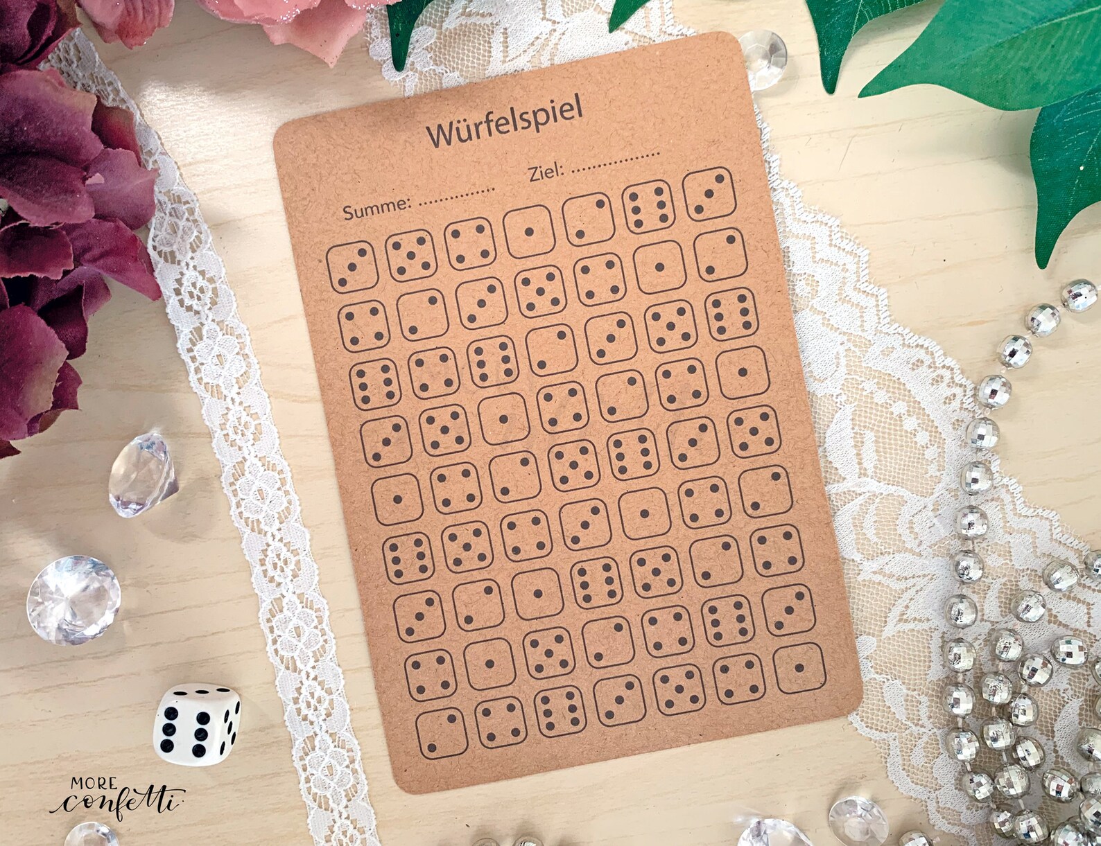 Würfelspiel sparen Sparspiel Print mit 200g Papier A6 - Etsy.de