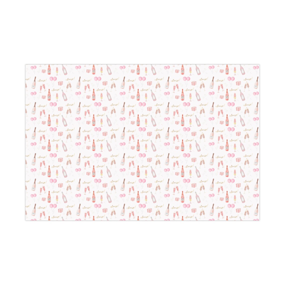 Pink 21st Birthday Wrapping Paper Fun Champagne Toast Design ...