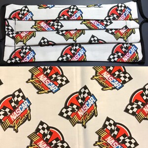 Face Mask Made With Licensed Nascar Checkered Flag Racing Fabric Soft ...