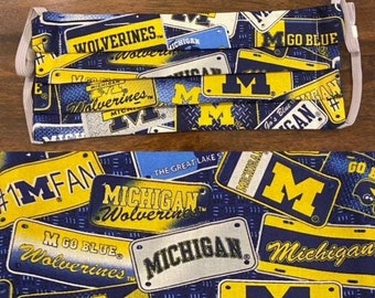 University of Michigan Mask - Etsy