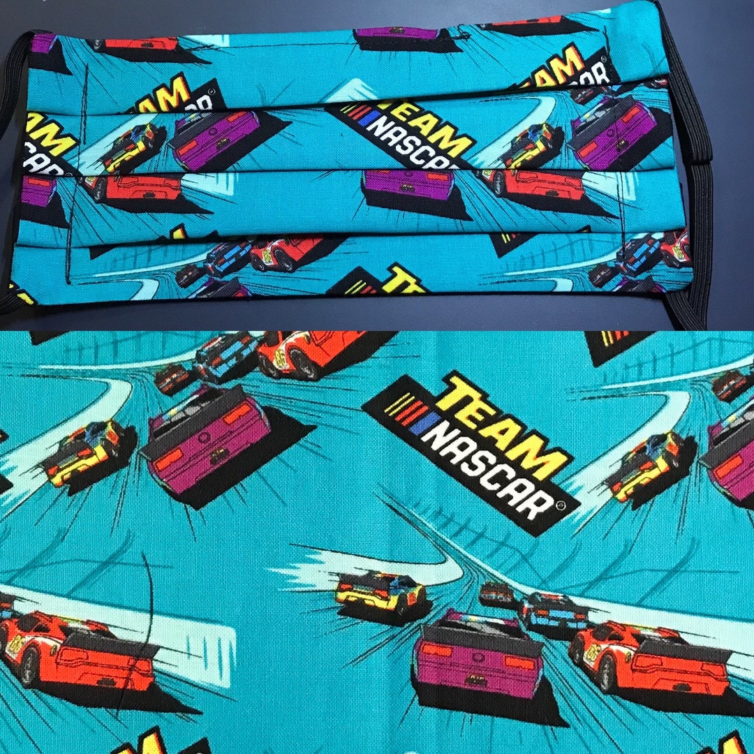 Face Mask Made With Licensed Nascar Race Car Racing Fabric - Etsy