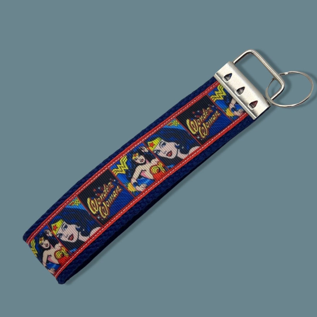 Keychain Made With Licensed DC Wonder Woman Ribbon Wristlet - Etsy