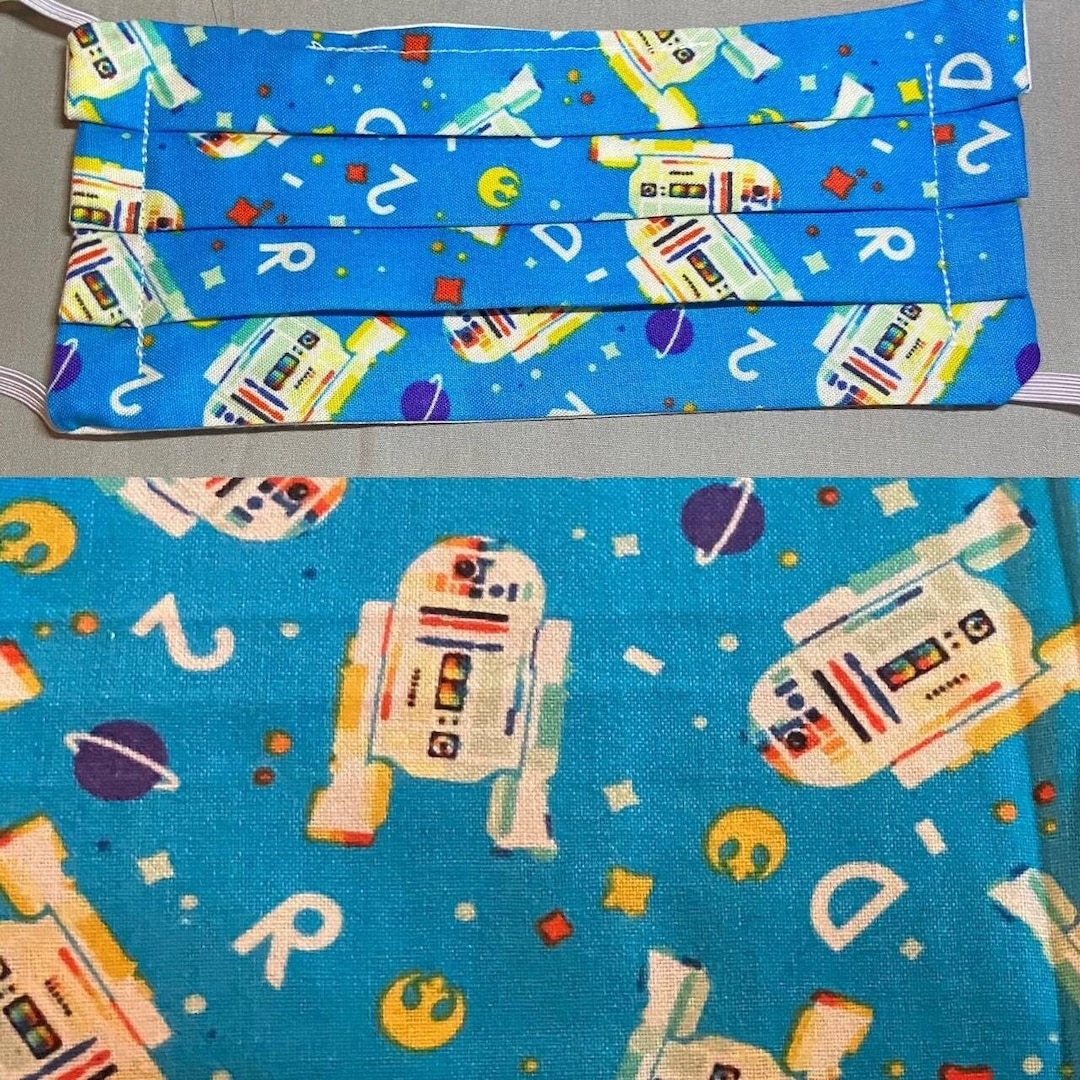 Face Mask Made From Licensed Disney Star Wars R2-D2 Fabric, Vintage ...