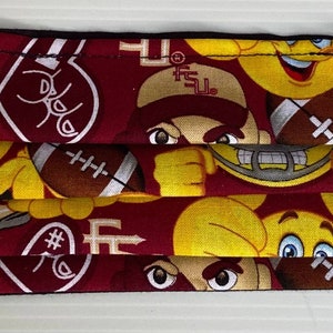 FSU Emoji Spirit Face Mask Made With Licensed Florida State University ...