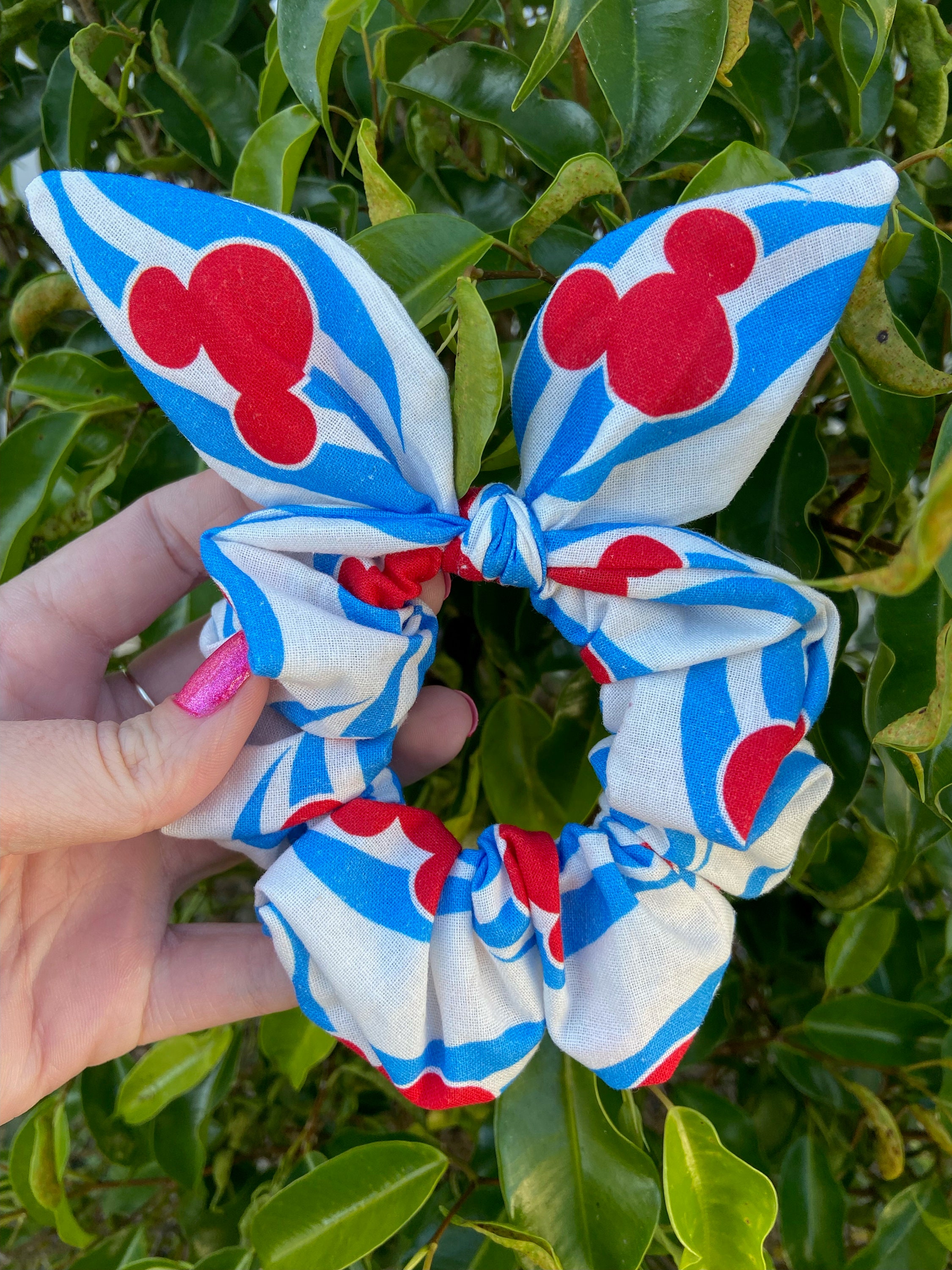 Sailing Flag Mouse Ears Theme Park Cruise Line Scrunchie - Etsy
