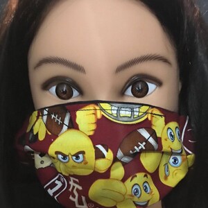 FSU Emoji Spirit Face Mask Made With Licensed Florida State University ...