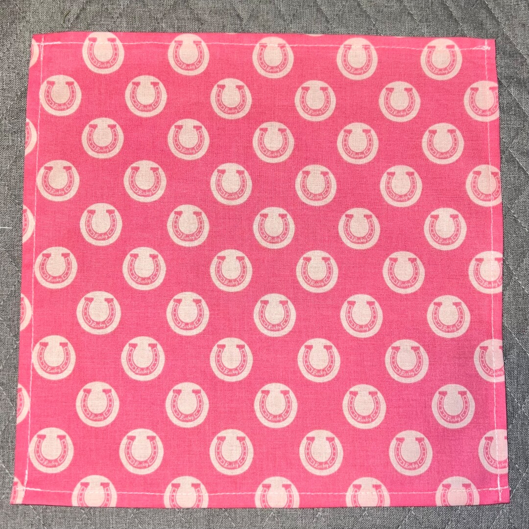 Pink Derby Day Horseshoe Polka Dots Pocket Square Made With Licensed ...