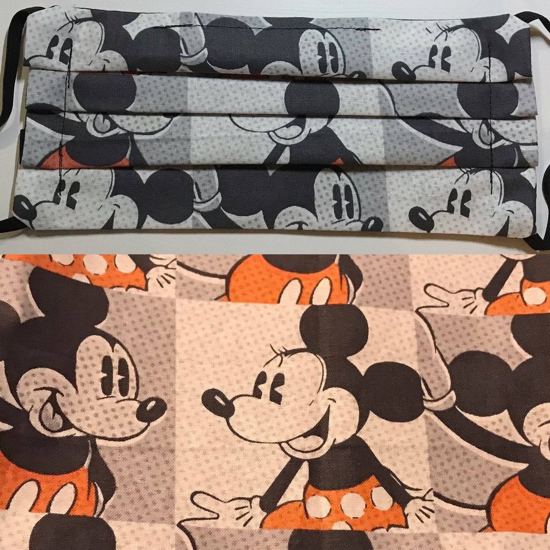 Face Mask Made With Licensed Disney Mickey Mouse Faces Fabric, Soft ...