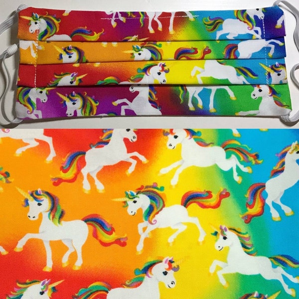 Unicorn Face Mask Adult - Etsy