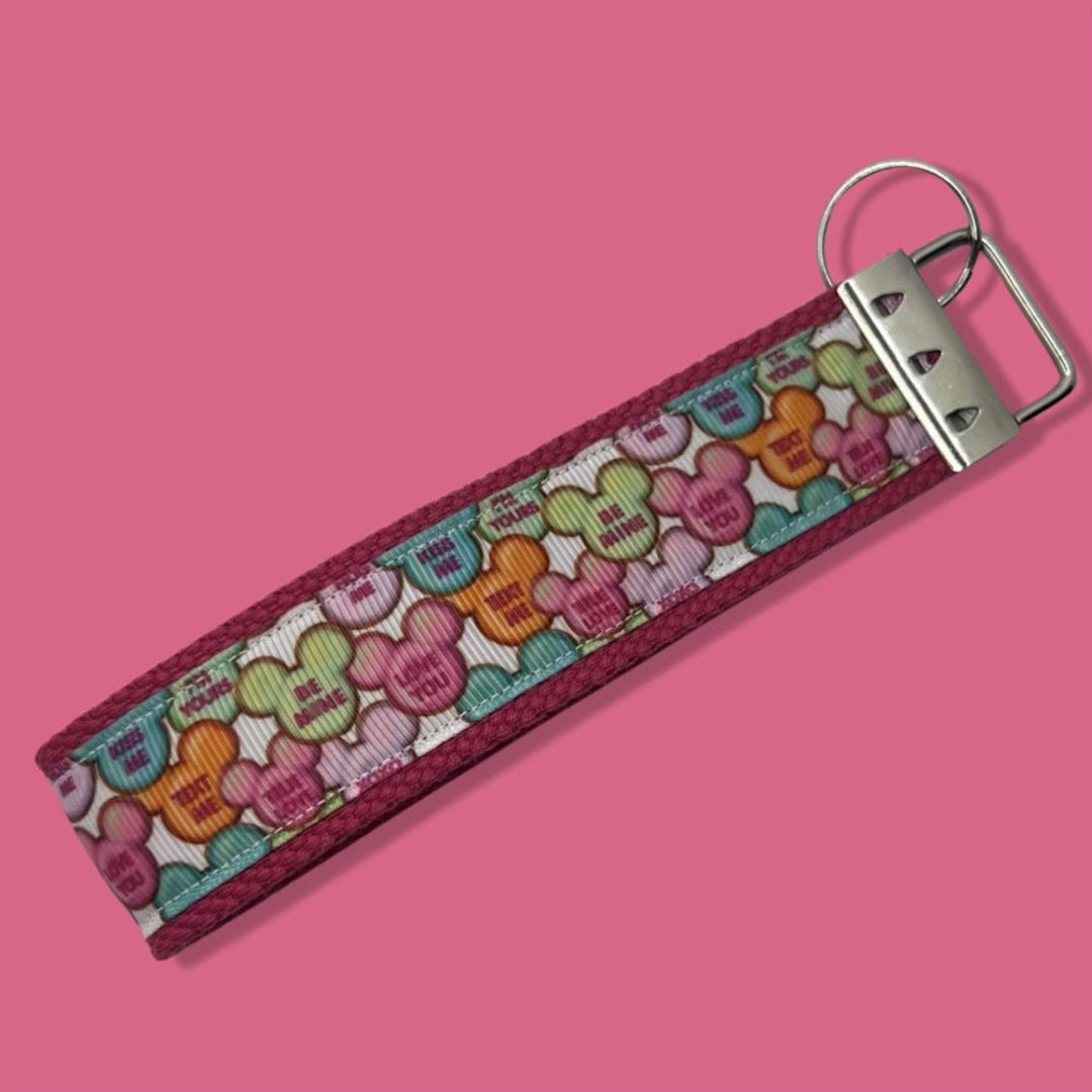 Theme Park Conversation Hearts Keychain - Etsy