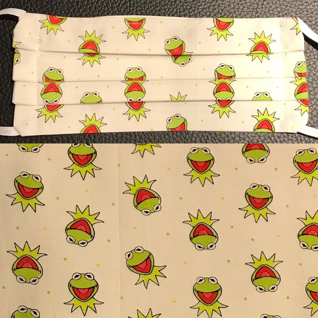 Face Mask Made With Licensed Disney Muppets Kermit the Frog Fabric ...