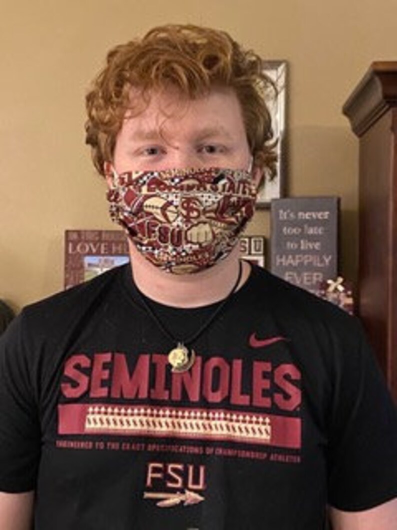 FSU Face Mask Made With Licensed Florida State University - Etsy