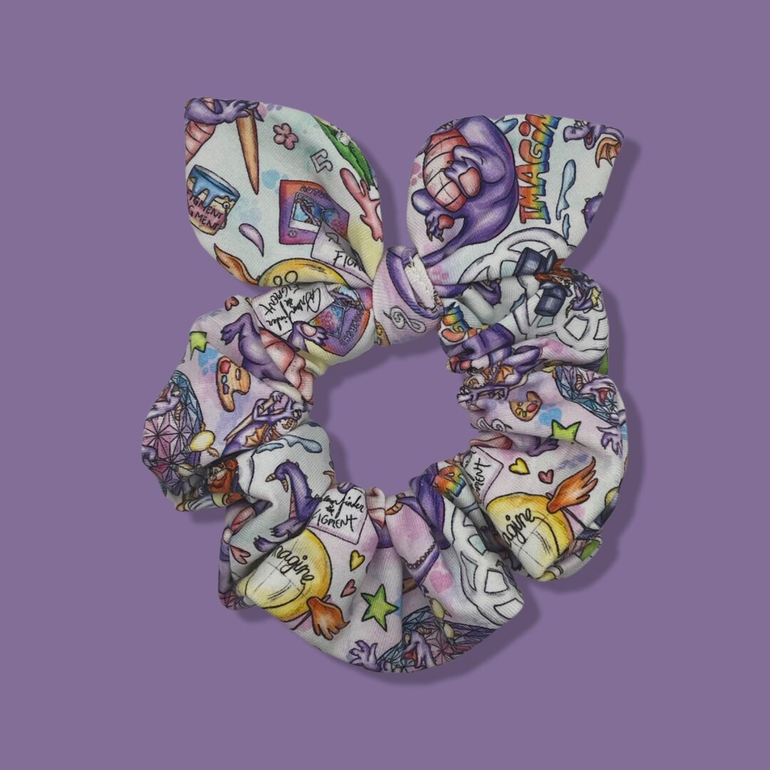 Purple Theme Park Dragon, Arts Festival Scrunchie - Etsy