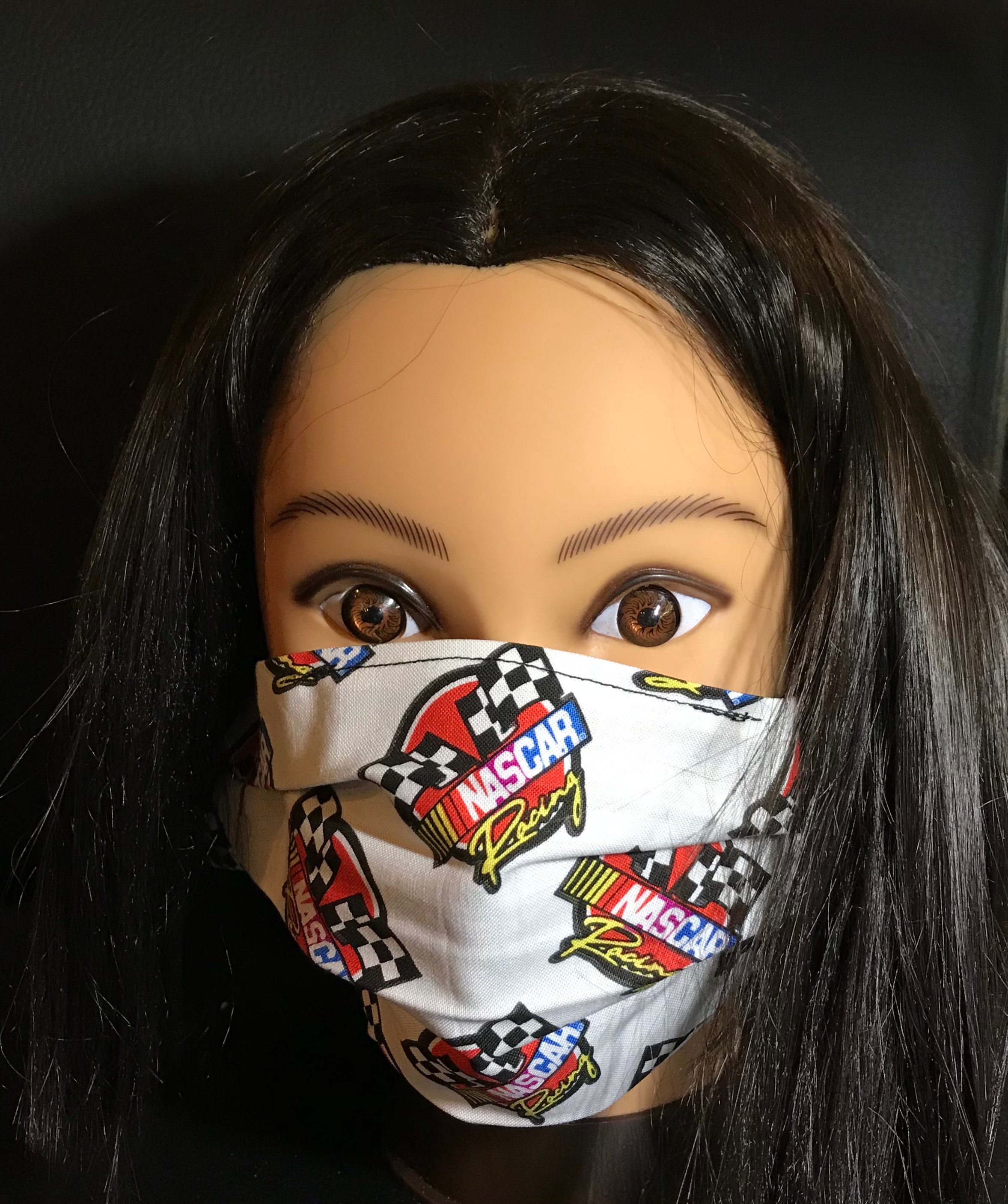 Face Mask Made with Licensed Nascar Checkered Flag Racing | Etsy