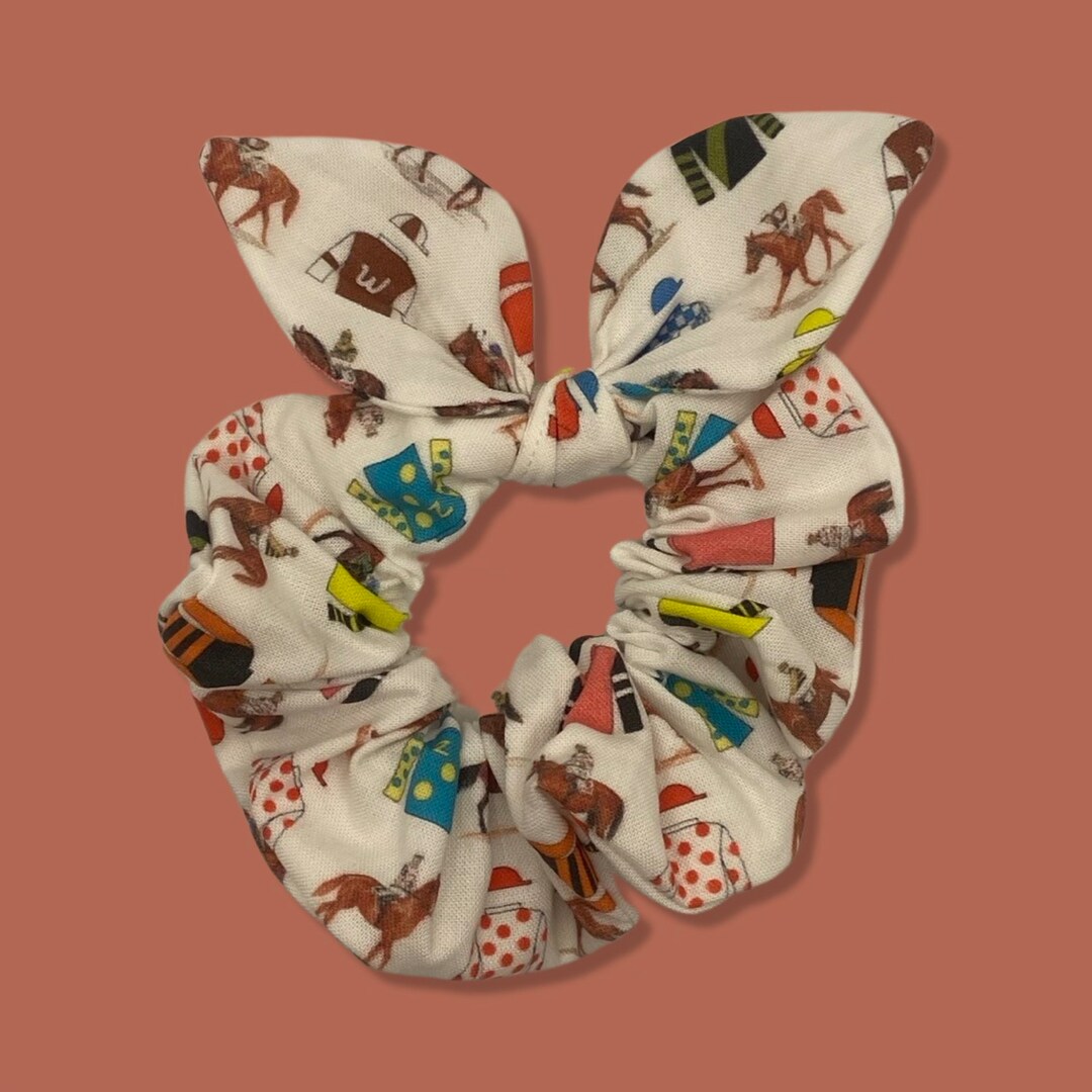 Horses, Jockey Silks, Jockeys Derby Day Themed Scrunchie - Etsy