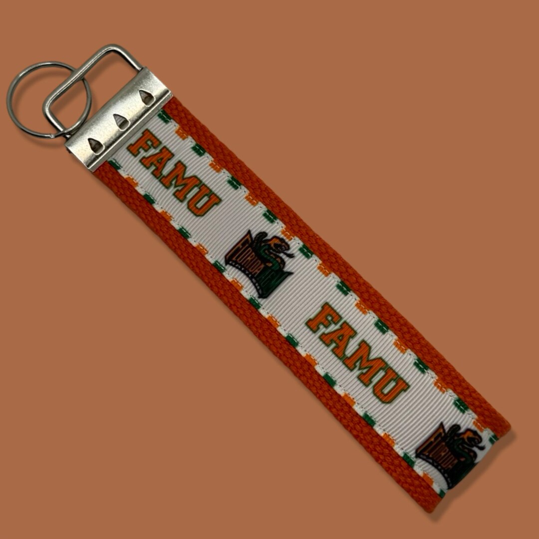 Keychain Made With Licensed FAMU Florida A&M University Rattlers Ribbon ...