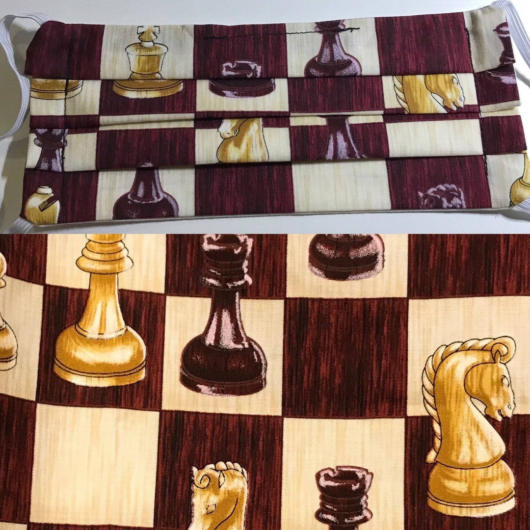 Chess Game Board, Chess Set Soft Cotton Face Mask Covering - Etsy