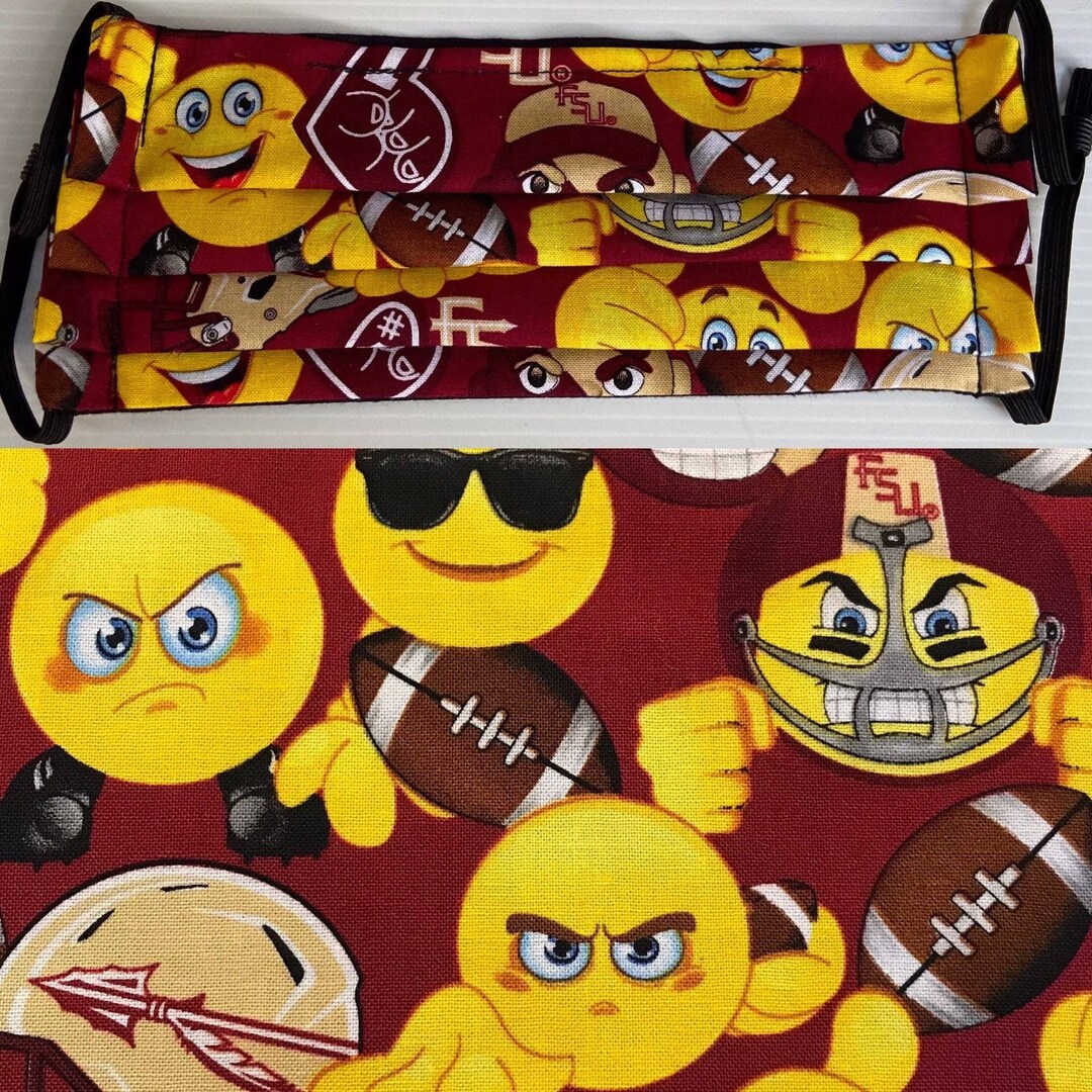 FSU Emoji Spirit Face Mask Made With Licensed Florida State University ...