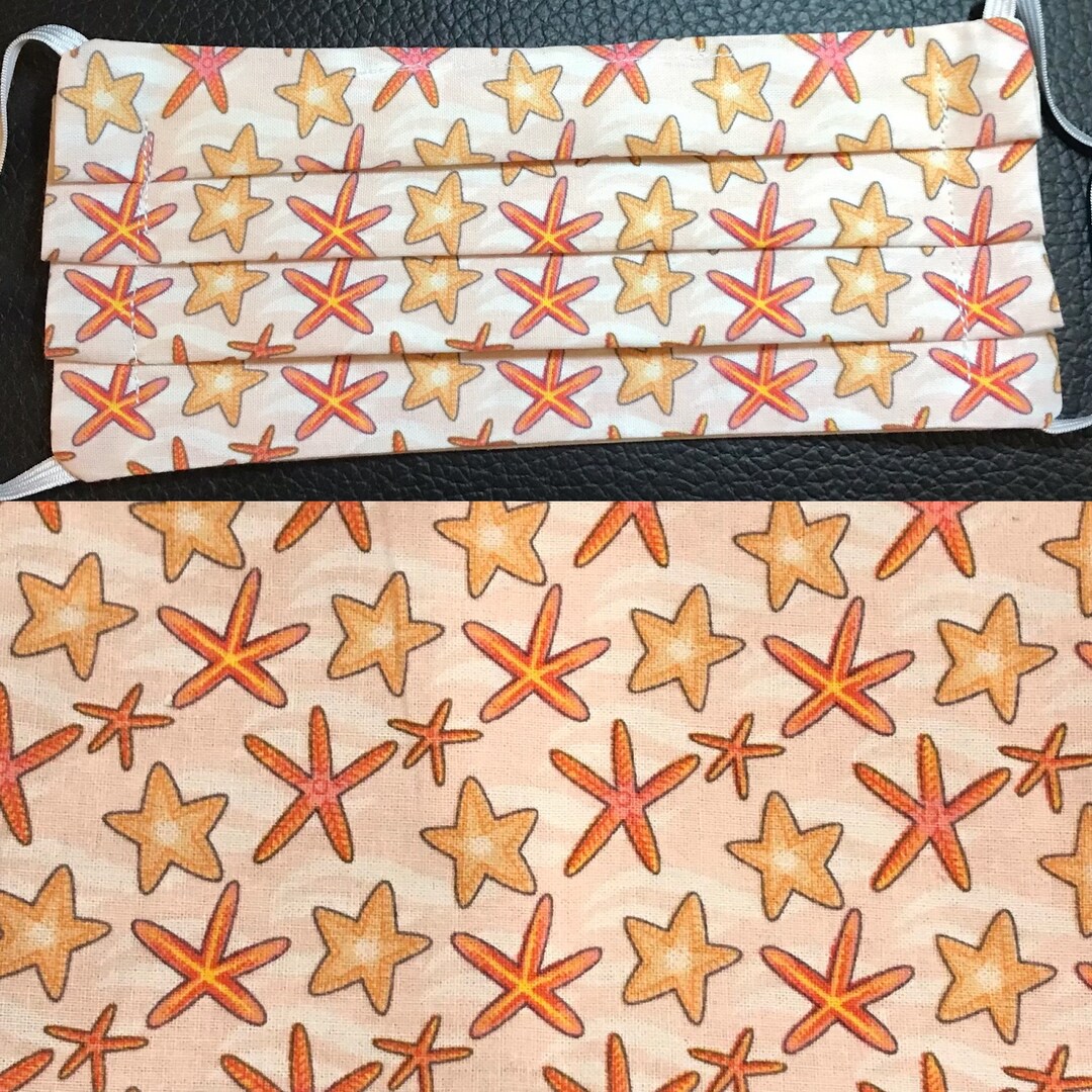 Starfish Coral Beach Sea Life Soft Cotton Face Mask Covering - Etsy
