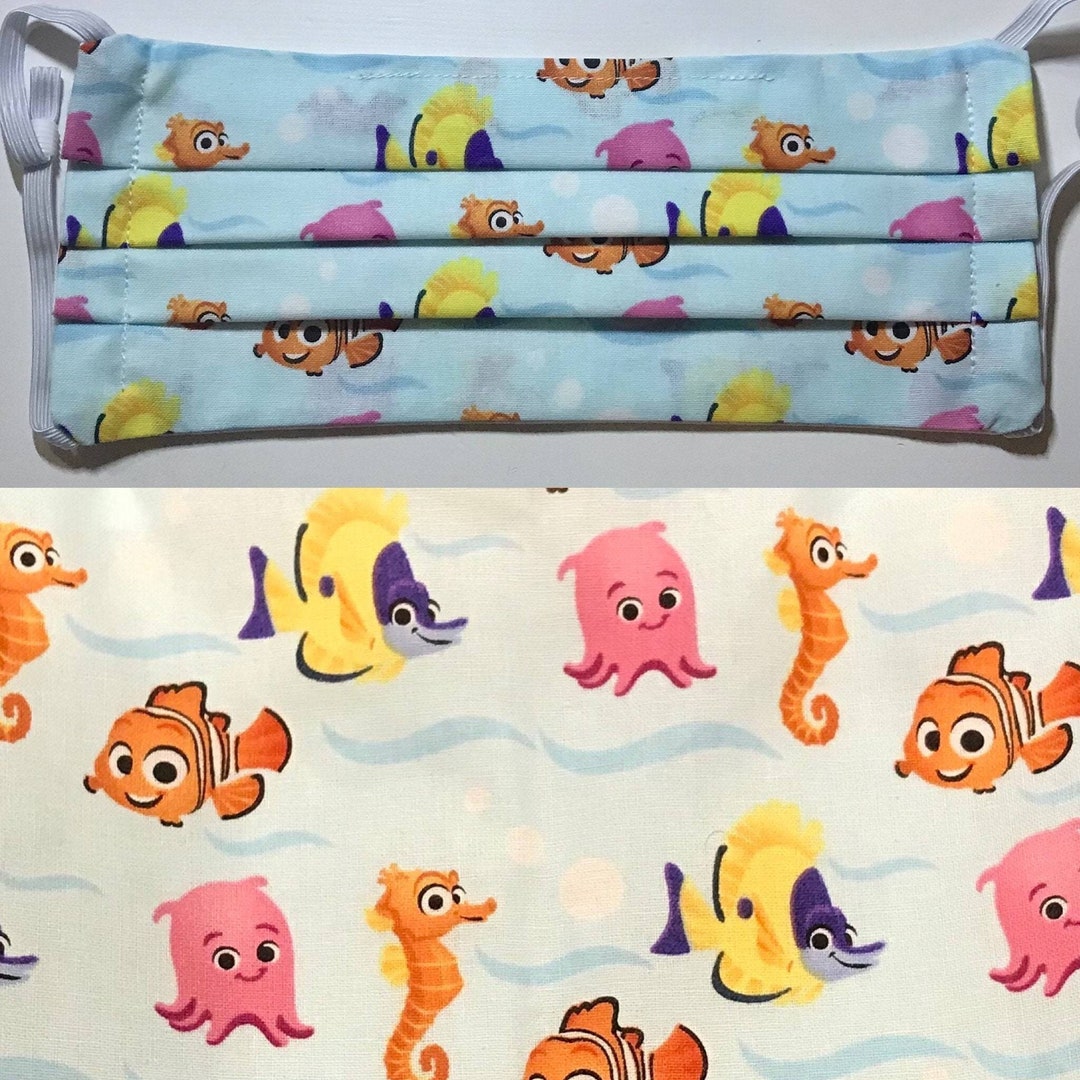 Face Mask Made With Licensed Disney Pixar Finding Nemo Fabric, Soft ...