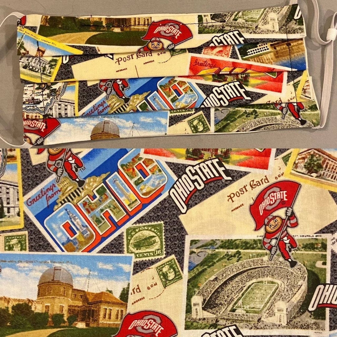 OSU Face Mask Made With Licensed Ohio State University - Etsy