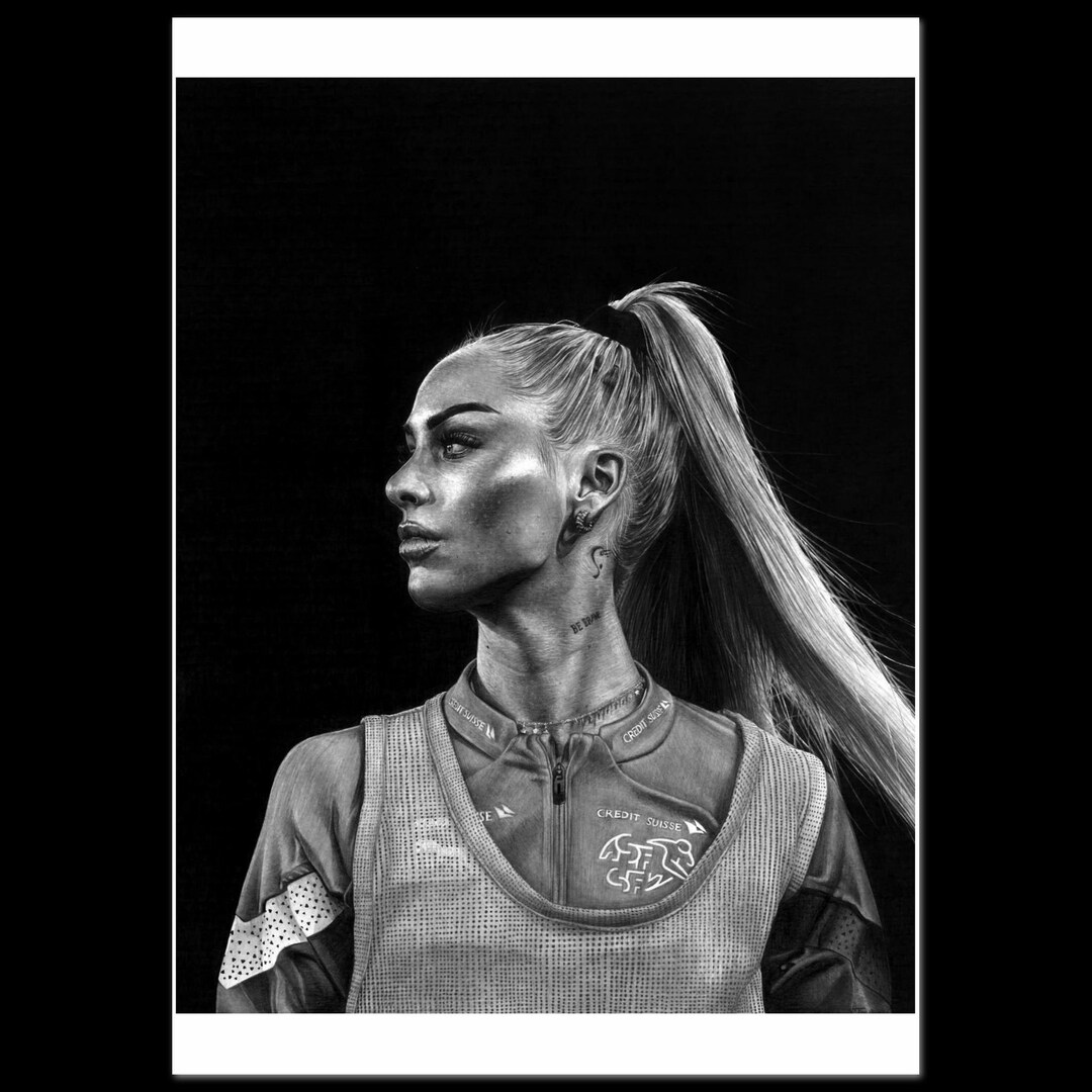 Alisha Lehmann Drawing - Print - A4/A3 - Sam Joesbury Art - Etsy