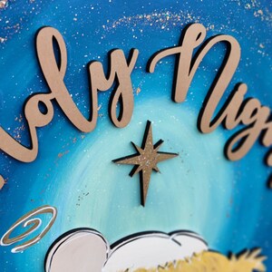 O Holy Night Doorhanger | Nativity Manger | Jesus | Housewarming | Gift ...