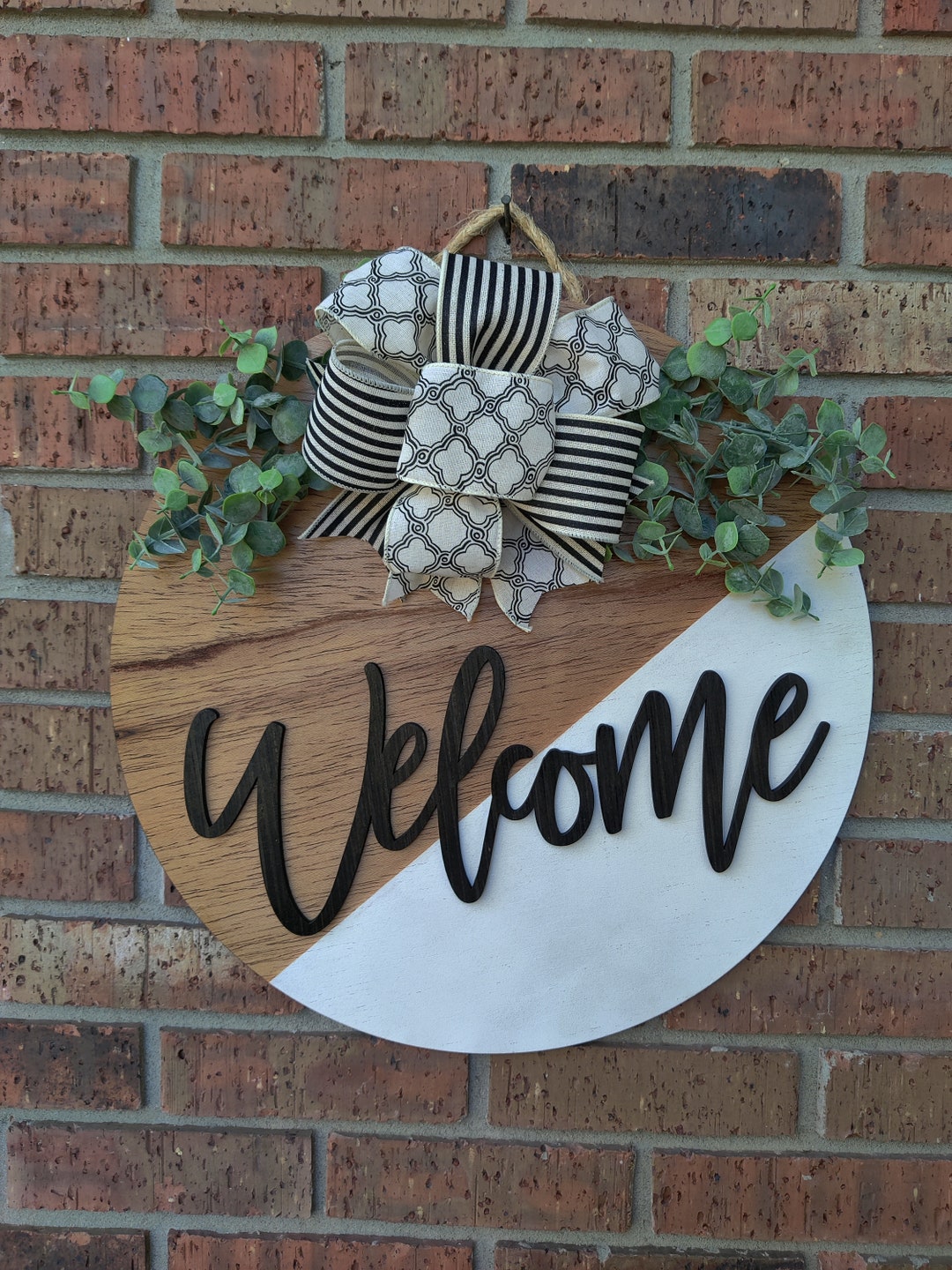 Welcome Round | Welcome Door Sign | Door Hanger | Housewarming Gift ...