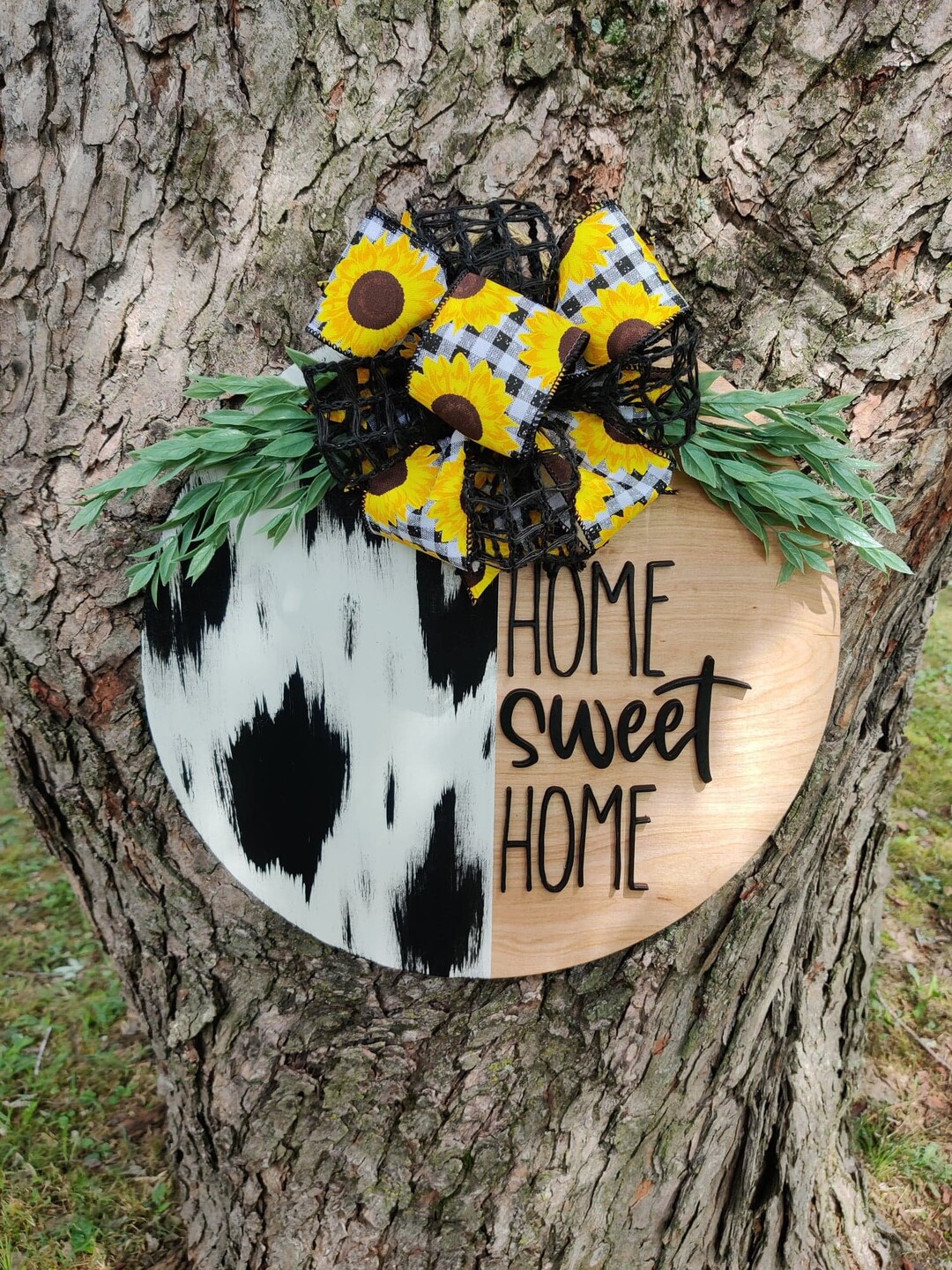 Home Sweet Home Round | Welcome Door Sign | Door Hanger | Housewarming ...