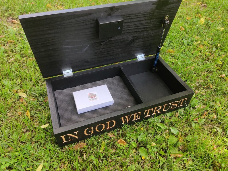 Semi RFID Lock Box Wood Box Engraved Flag Box Gun - Etsy