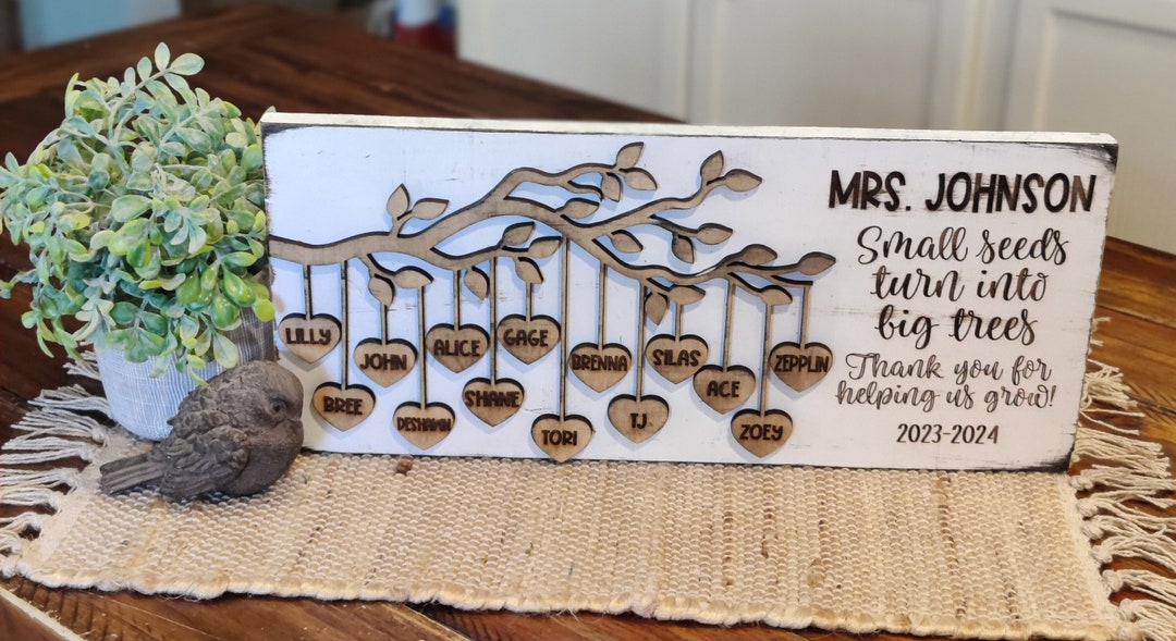 Teachers Class Branch Custom Shelf Sign | Wood Mantle Sitting ...