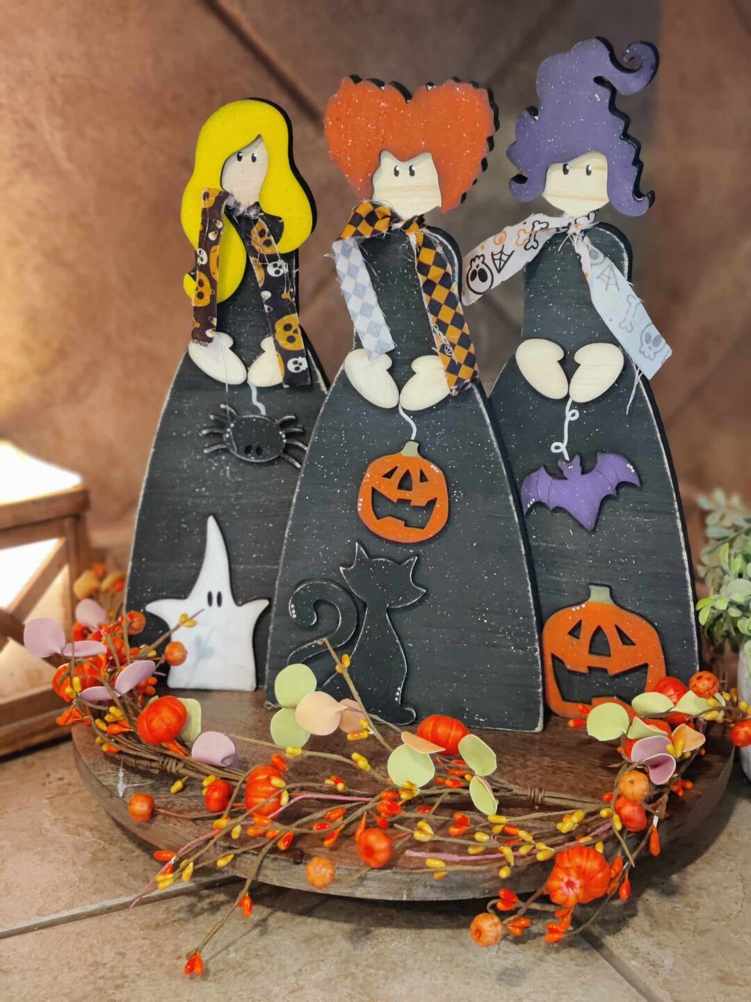 Witch Sisters Shelf Sitters | Sanderson | Halloween | Fall | Handmade ...