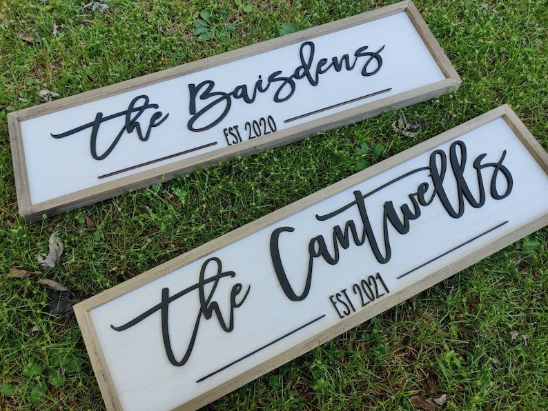Personalized Name Sign Last Name Sign 3D Name Sign | Etsy