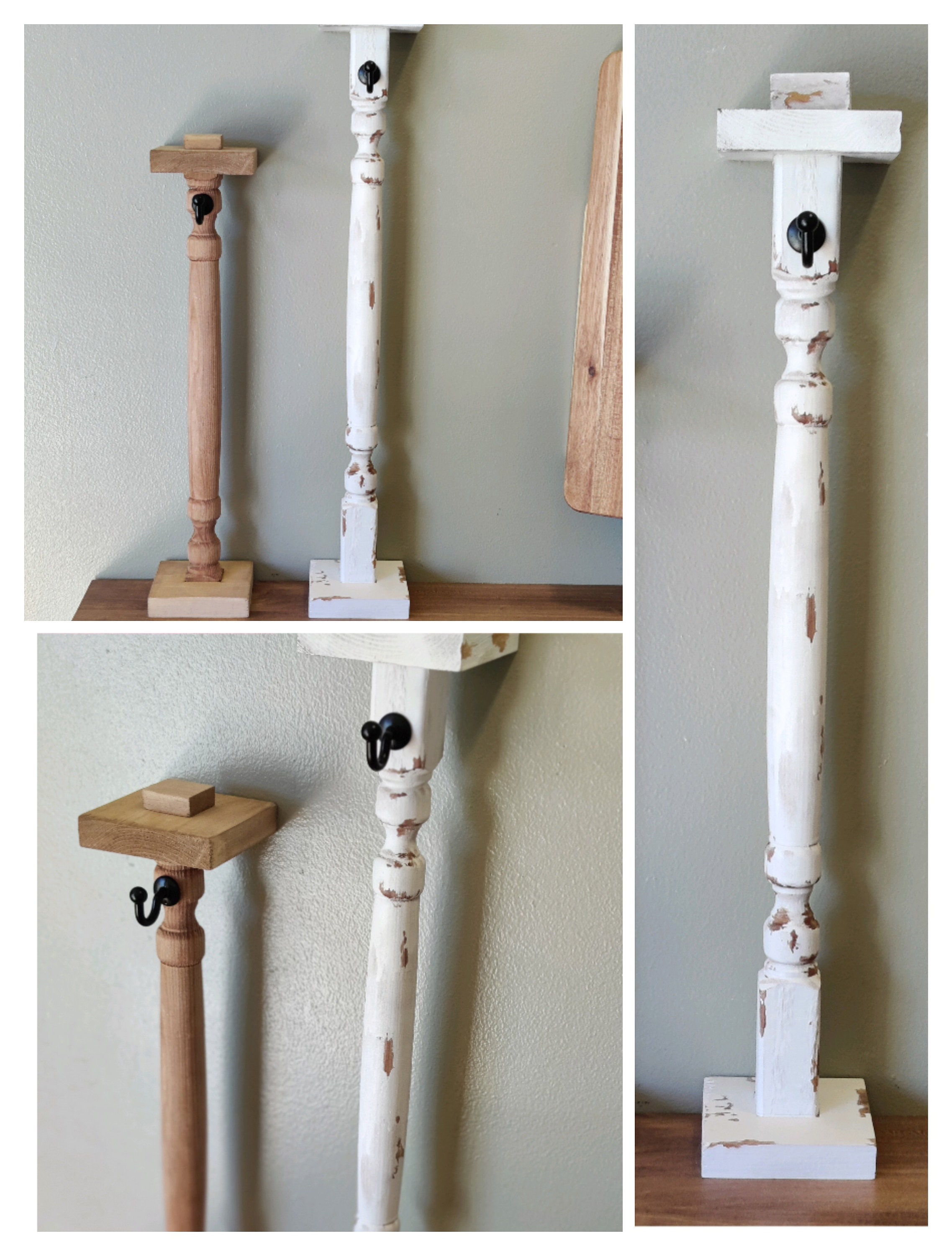 Standing Sign Holder: Stained Wood, Chippy, Black, Mini Sign Display ...