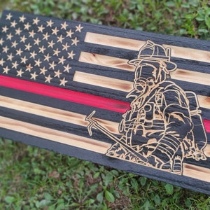 Engraved Firefighter RFID Lock Box | Wood | Engraved | Christmas | Gun ...