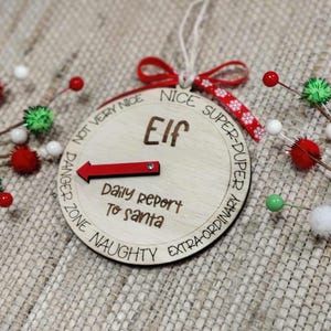 Elf Report Ornament | Naughty Nice Meter | Adjustable | Interactive ...