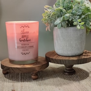 Candle Riser | Pedestal | Decorative Shelf | Wood Rustic Display ...