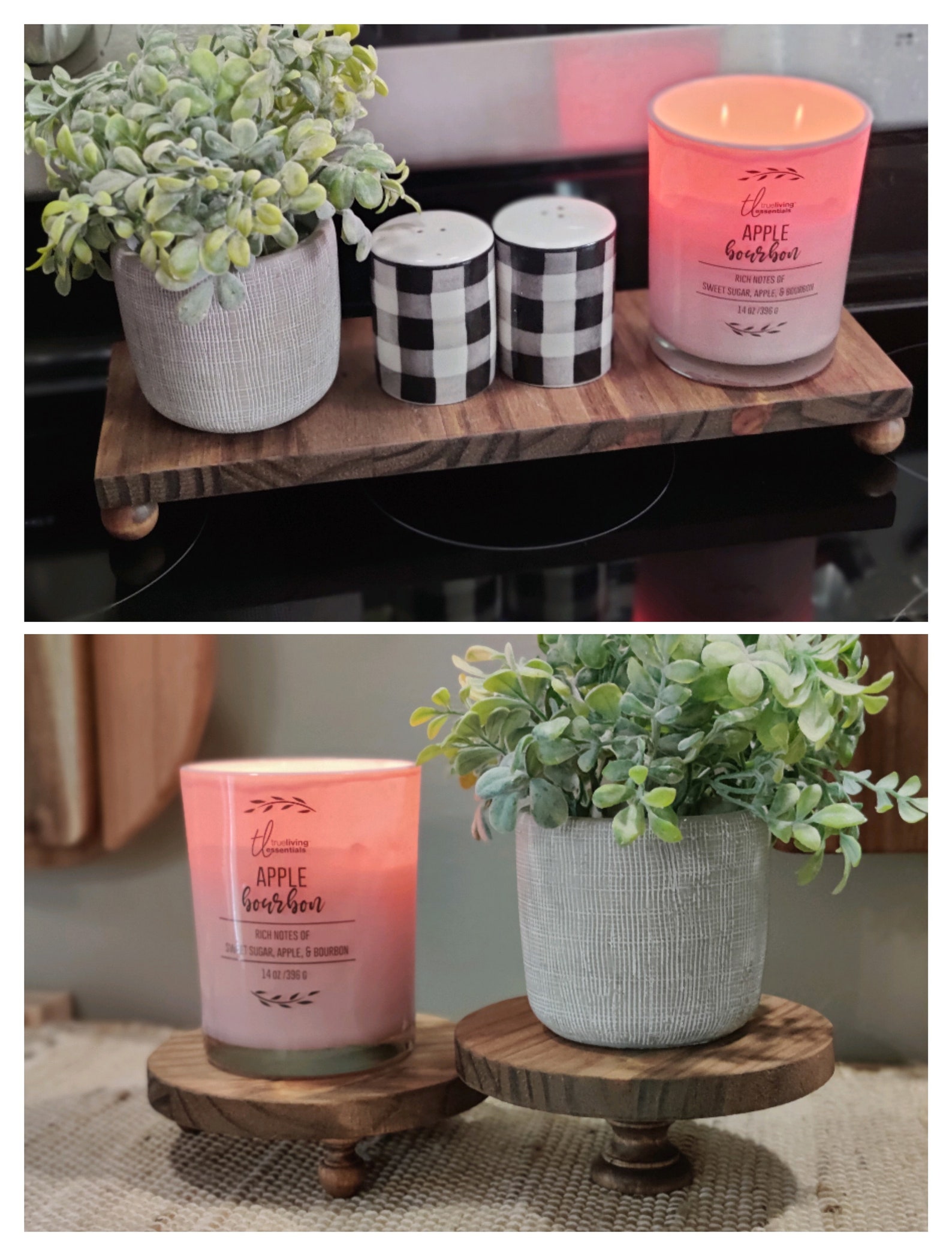 Candle Riser | Pedestal | Decorative Shelf | Wood Rustic Display ...
