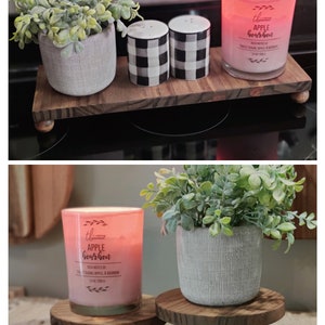 Candle Riser | Pedestal | Decorative Shelf | Wood Rustic Display ...