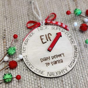 Elf Report Ornament | Naughty Nice Meter | Adjustable | Interactive ...