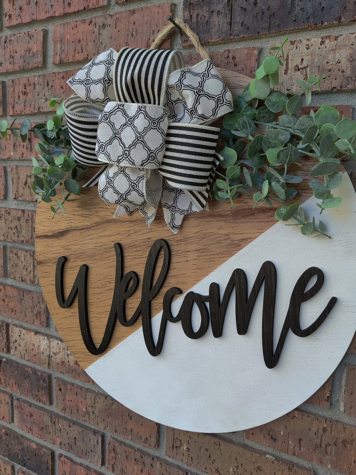 Welcome Round Welcome Door Sign Door Hanger Housewarming | Etsy