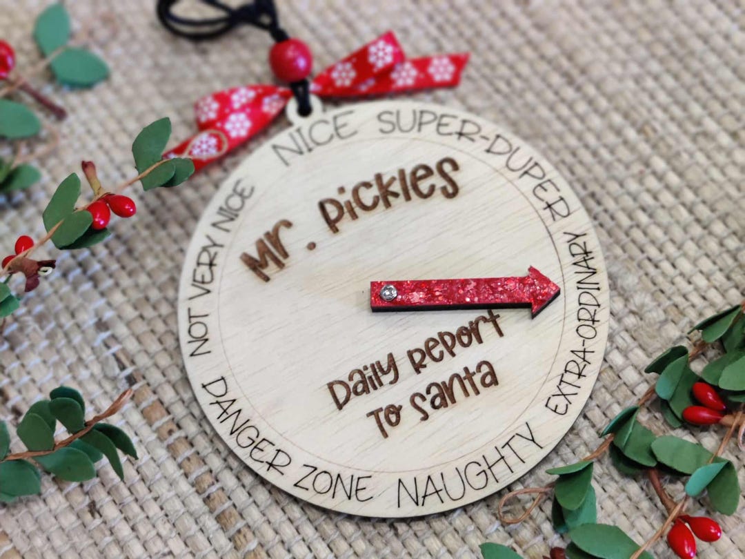 Elf Report Ornament | Naughty Nice Meter | Adjustable | Interactive ...