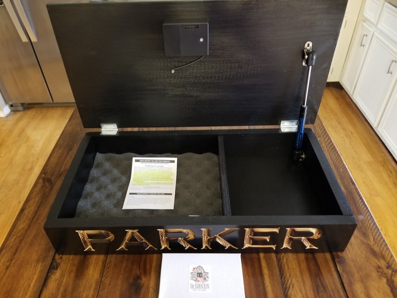 American Flag RFID Lock Box Wood Engraved Christmas - Etsy