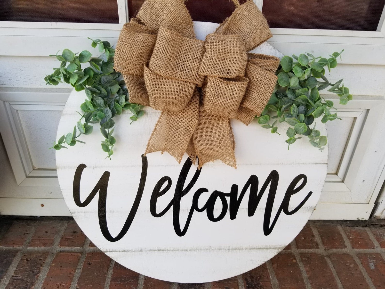 Welcome Round Welcome Door Sign Door Hanger Housewarming | Etsy