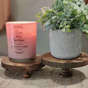 Candle Riser | Pedestal | Decorative Shelf | Wood Rustic Display ...
